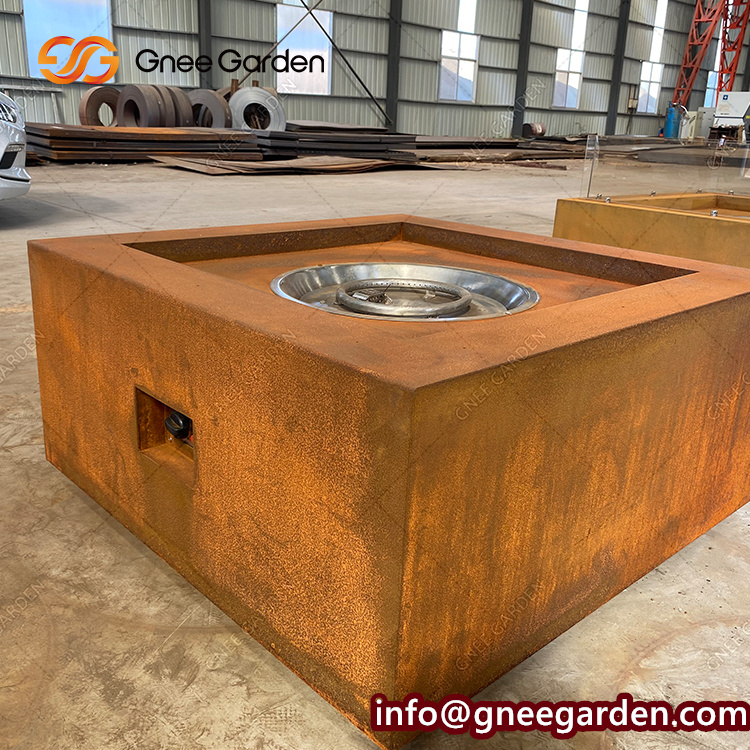 Home Propane Heaters Small Pool Gas Heater Corten Steel Fire Pit Gas ...