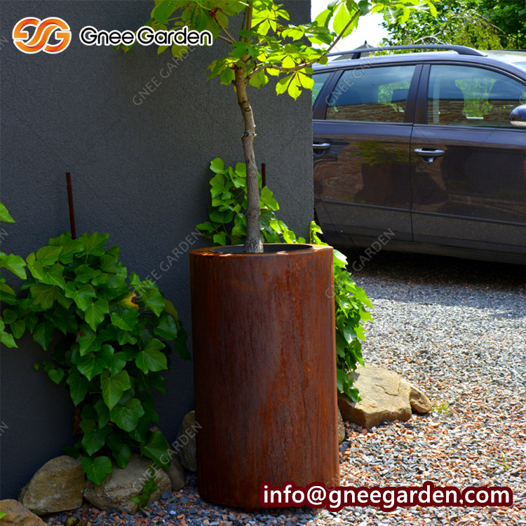China Made Modern Style Corten Steel Flower Pots & Planting Boxes- Gnee ...