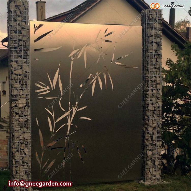 Custom Corten Steel Laser Cut Screen Metal Garden Decorative Screen ...