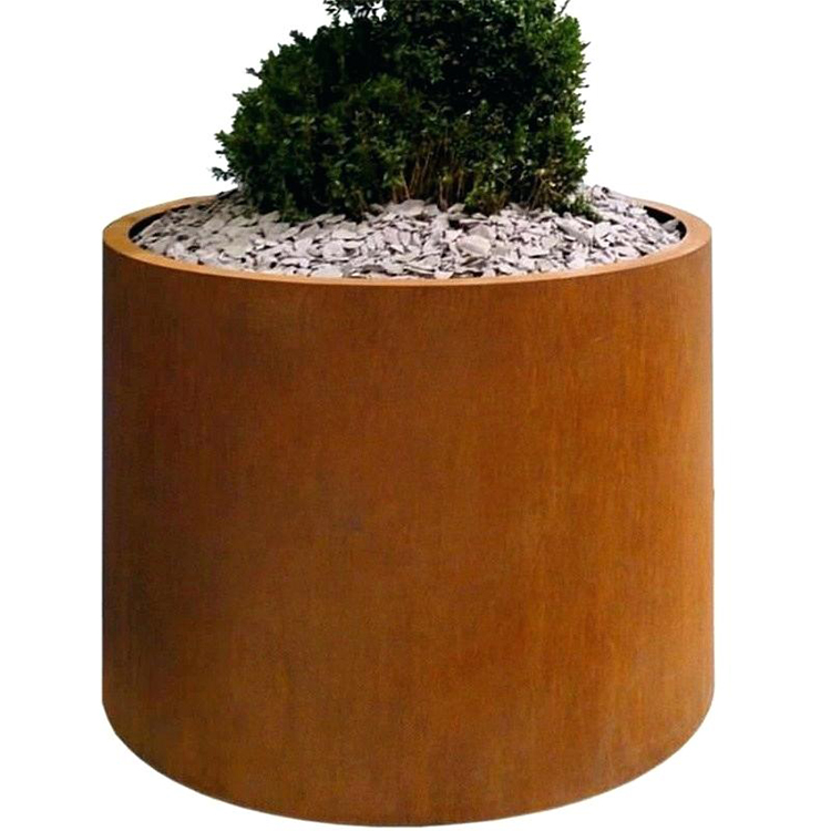 Corten Plant Flower Large Steel Pot- Gnee Garden