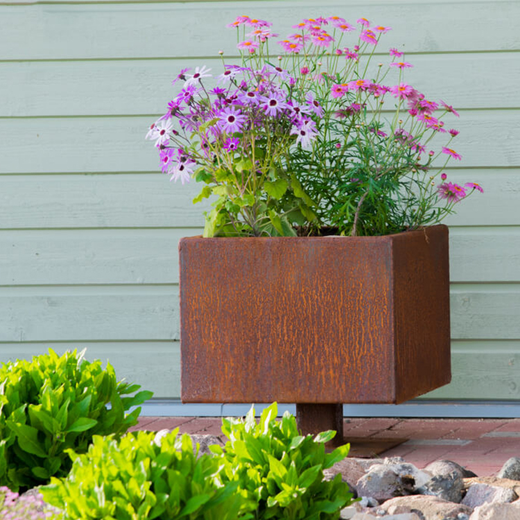 Balcony Decoration Corten Steel Planters- Gnee Garden