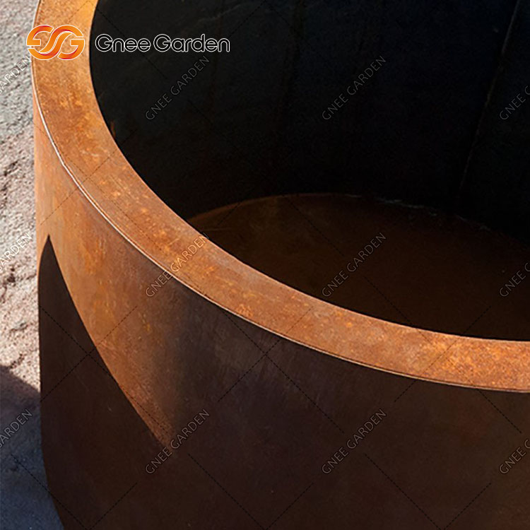 Custom Corten Steel Garden Pot- Gnee Garden