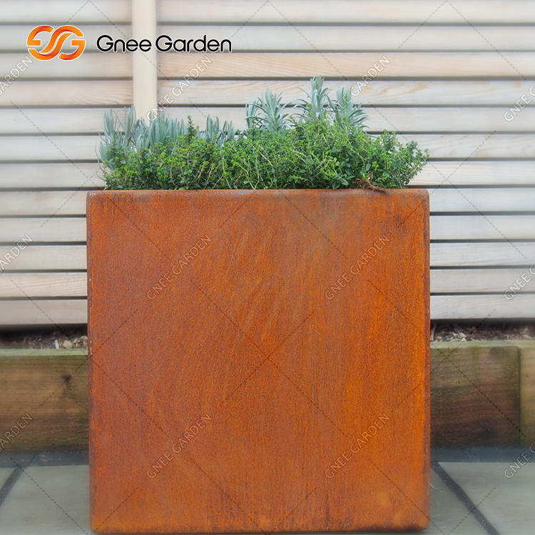 Corten Steel Planter Boxes Gardening Landscape- Gnee Garden