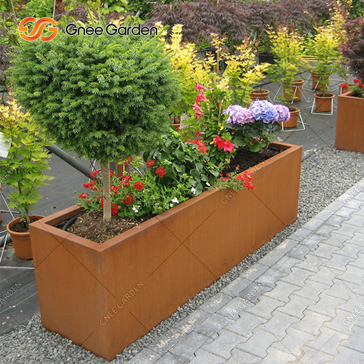 New Design Weathering Steel Planter Boxes- Gnee Garden
