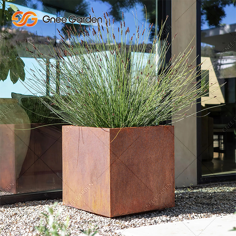 Corten Steel Landscape Planters- Gnee Garden